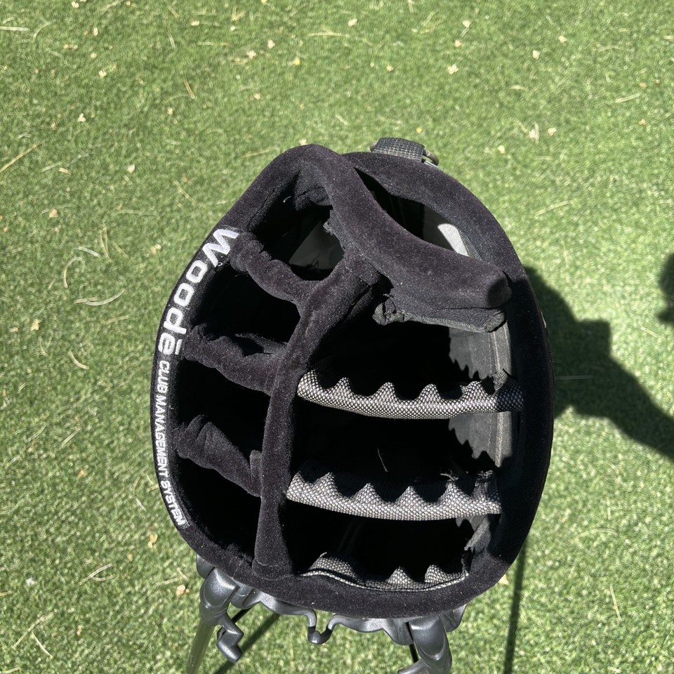 OGIO Golf Stand Bag Dual Strap Carry Woode 8 Way Black Gray With Rain ...