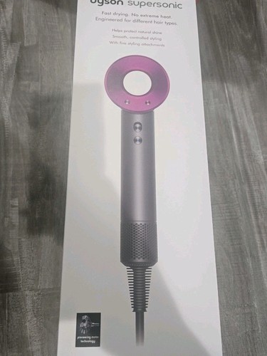 Brand New Dyson Supersonic Hair Dryer Set with 5 Attachments - Fuchsia ...