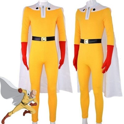 Anime ONE PUNCH-MAN Cosplay Costume Saitama SuperHero Halloween ...