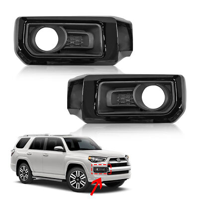 Pair Black Fog Lamp Cover Bezel For 2014-2020 Toyota 4Runner Limited | eBay