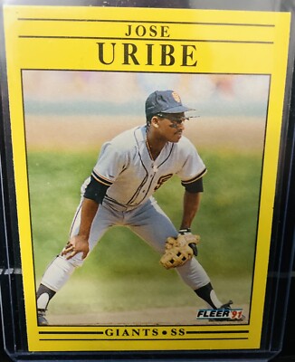 1991 Fleer - Jose Uribe, Card #275 Near Mint, Rare-Error Card | eBay
