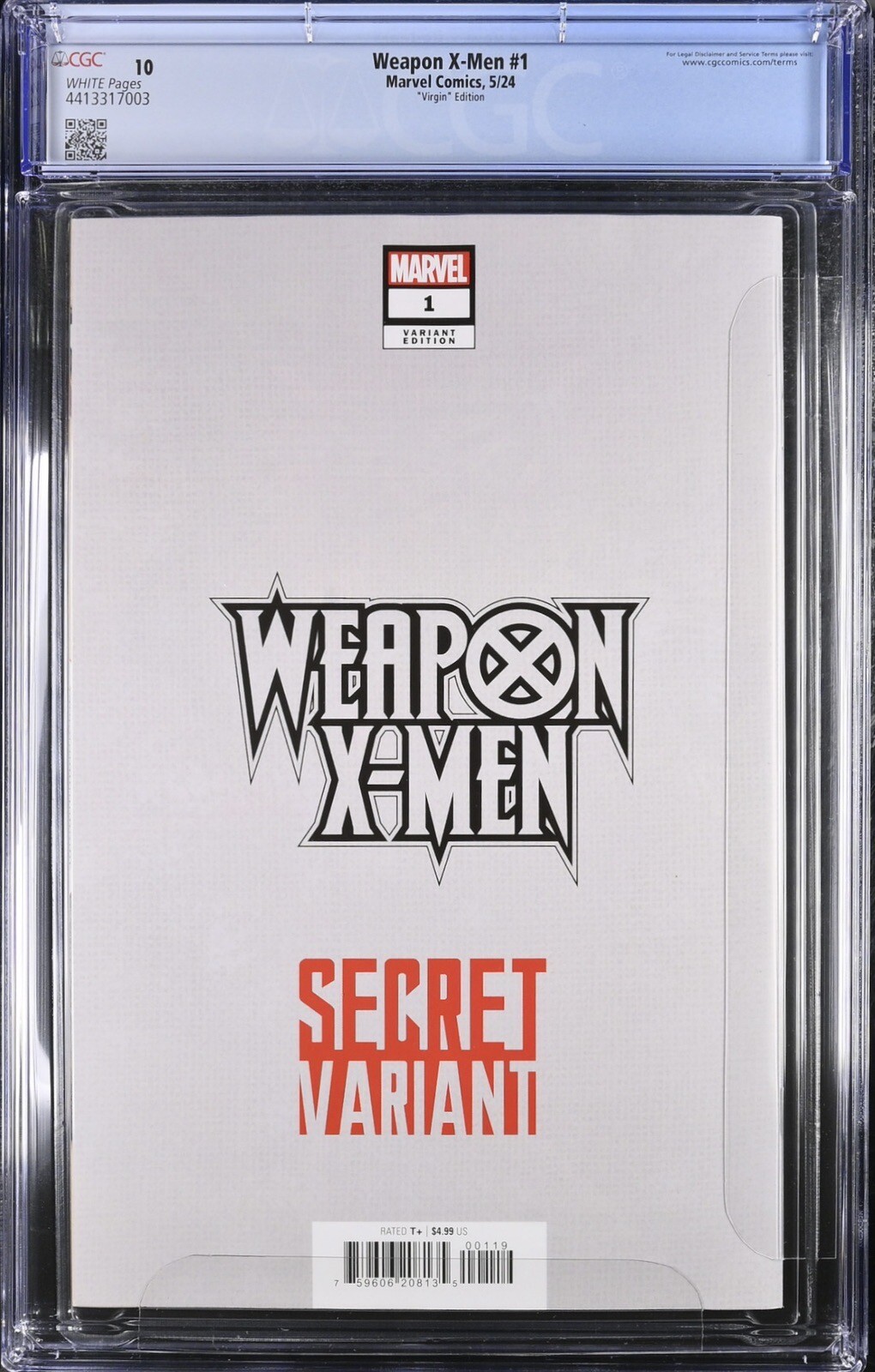WEAPON X-MEN #1 CGC 10.0 1 of 3 2024 1st JANE HOWLET WOLVERINE BOOK IN ...
