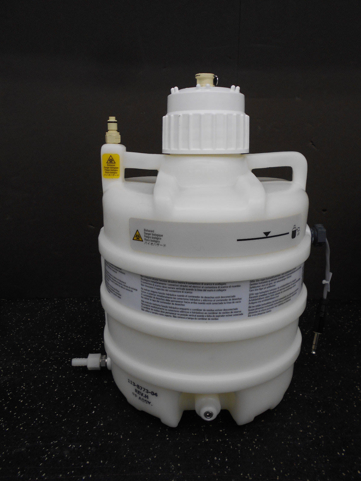 NALGENE BIO-HAZARD WASTE CONTAINER W/ QUICK CONNECT HOSE CONNECT ...