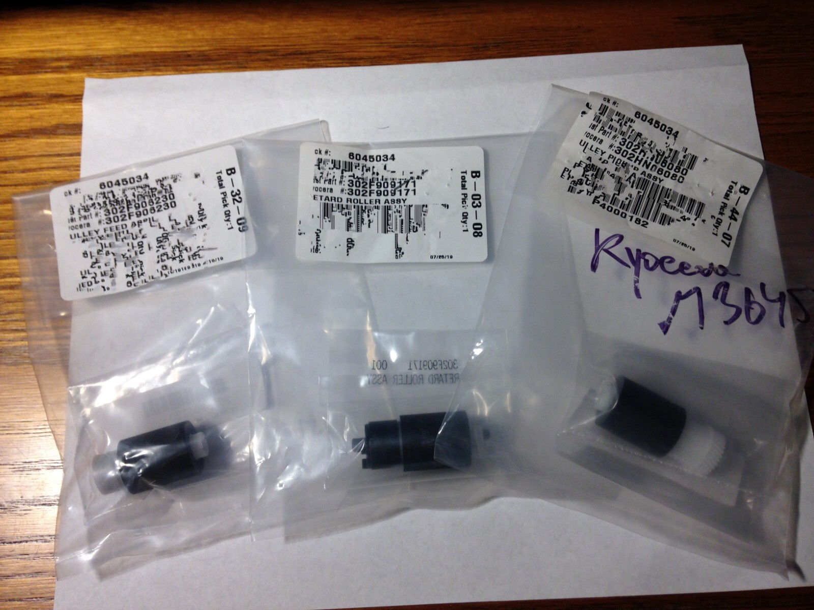 302F906230, 302F909171, 302HN06080 Kyocera M3645 Feed Kit, OEM. | eBay