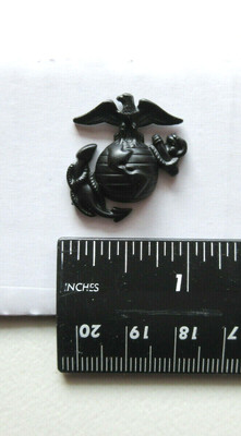 U.S. MARINE CORPS USMC MILITARY SCREW BACK BLACK COLLECTIBLE UNIFORM ...