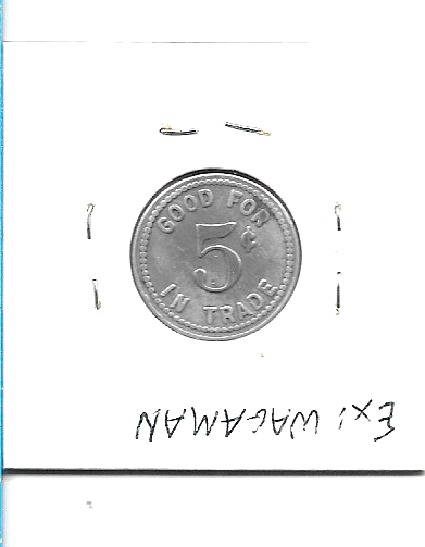 Warren, Indiana Trade Token C.B. GRIFFITH 5¢ | eBay