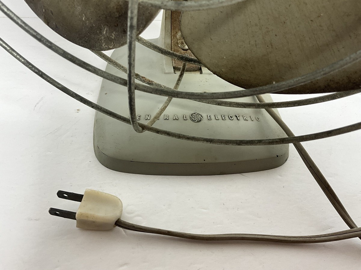 Ge Brown Oscillating Vintage Table Fan General Electric