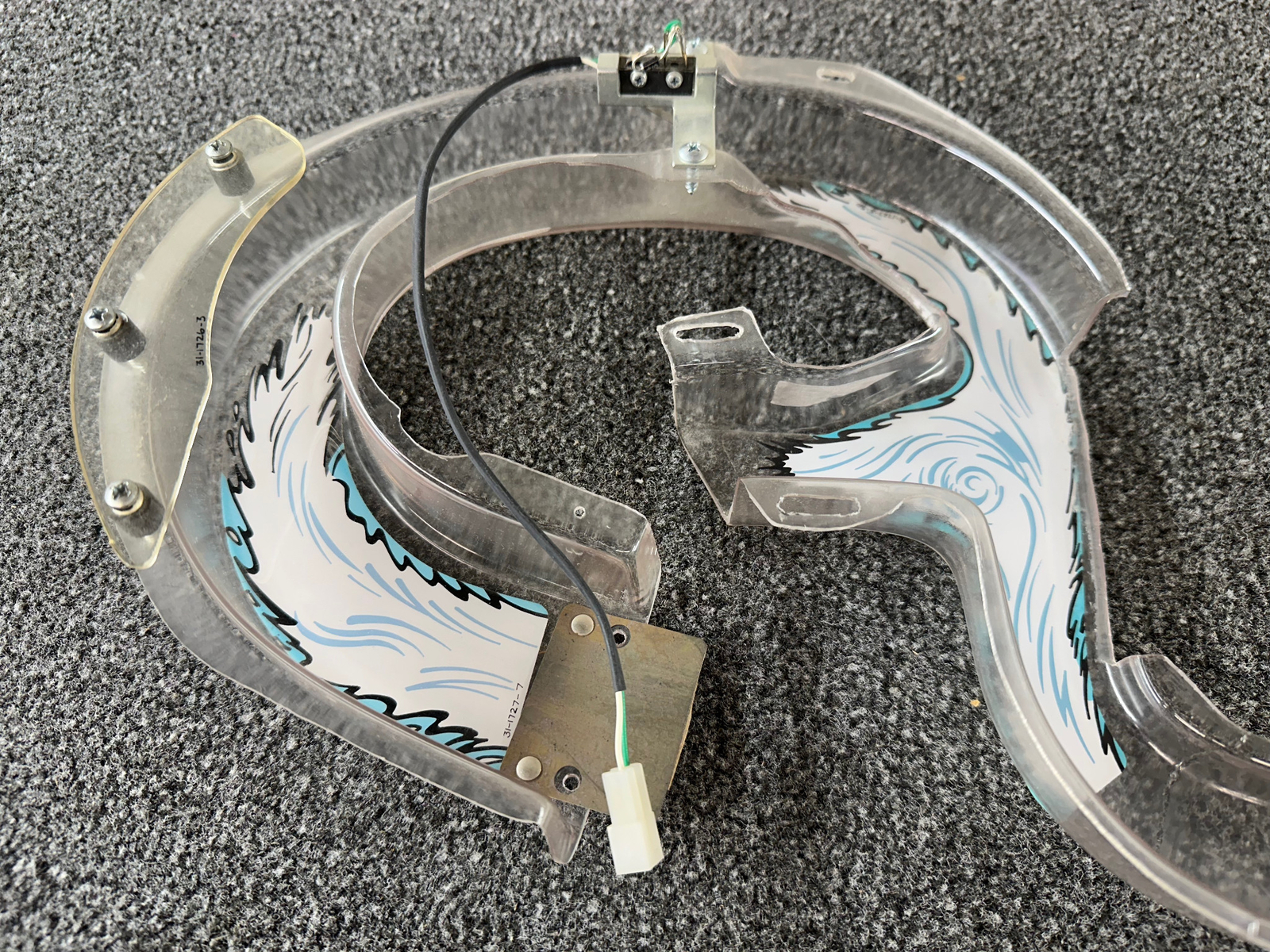 Williams White Water Pinball Machine Playfield Plastic Big Foot Ramp ...