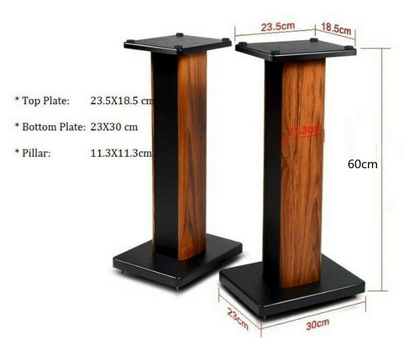 60-90CM Height Wooden Home Theater Bookshelf Hi Fi Speaker Stands Floor ...