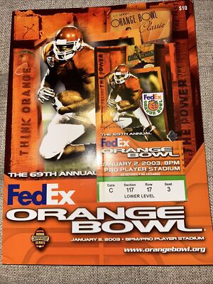 2003 Orange Bowl Iowa Hawkeyes vs USC Trojans Program +Ticket Stub | eBay