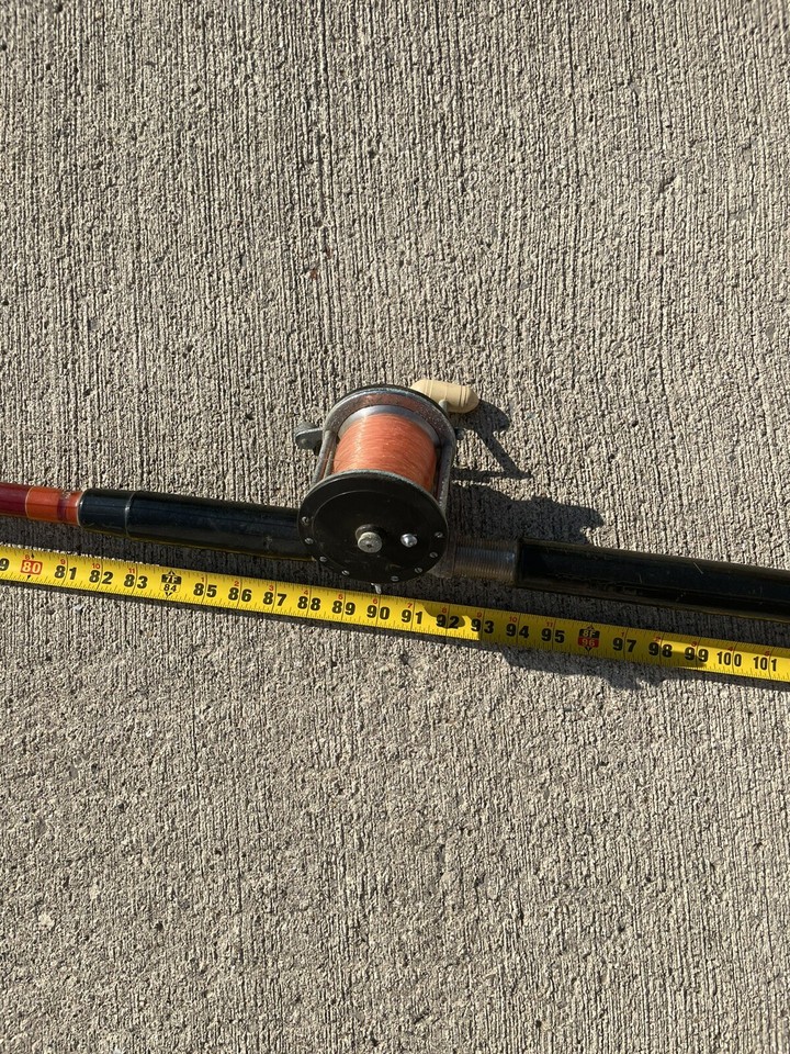 HEAVY DUTY 9’ 2 PIECE FISHING ROD W/ PENN LONG BEACH 68 REEL | eBay