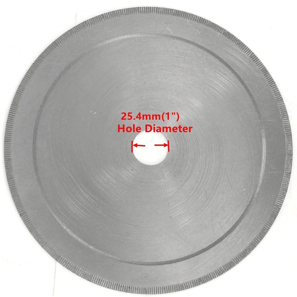 10" inch Notched Rim 2.1mm Diamond Lapidary Rock Slab Saw Blade Arbor ...