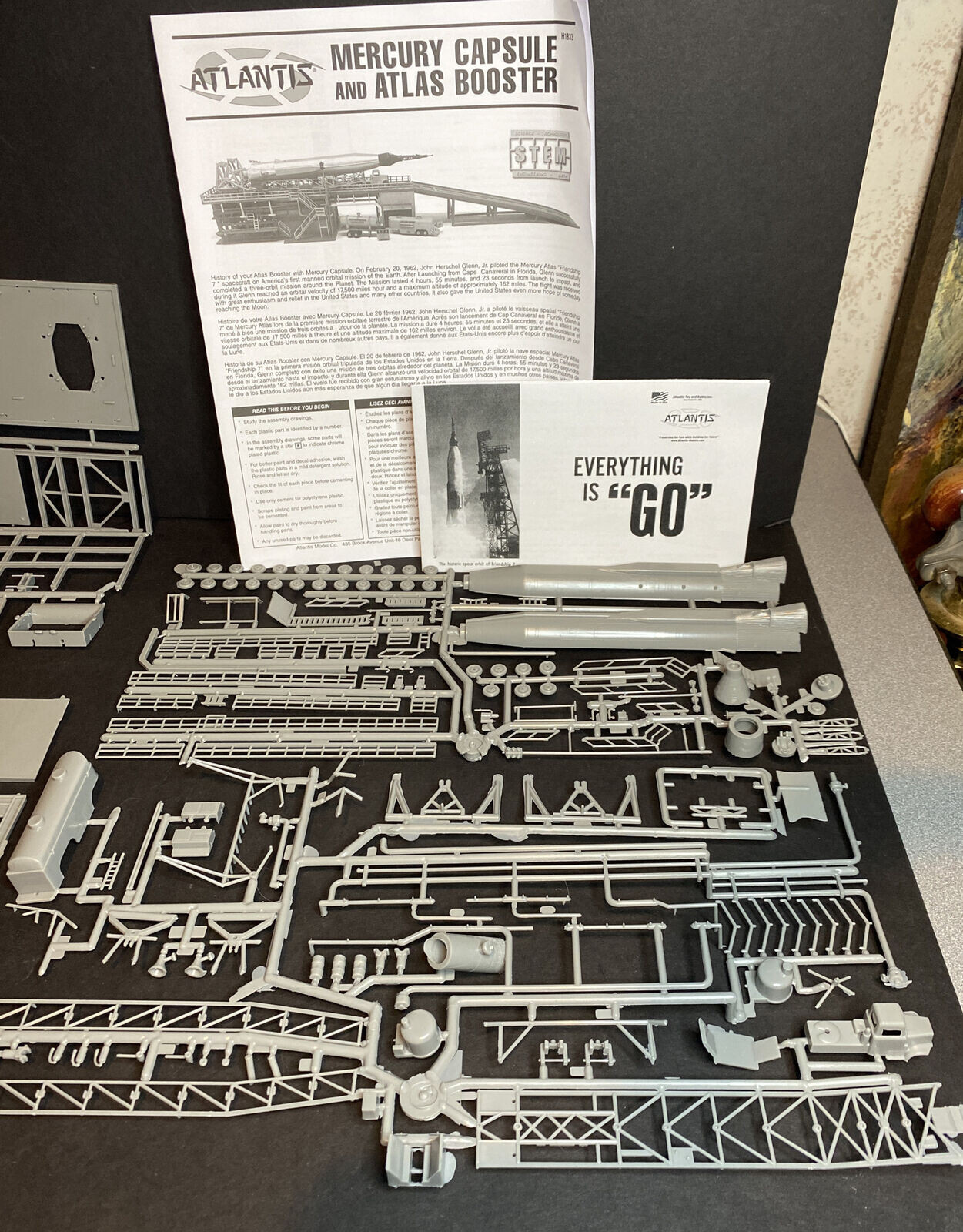 Atlantis - Everything Is Go Mercury Capsule With Atlas Booster 1/110 | eBay