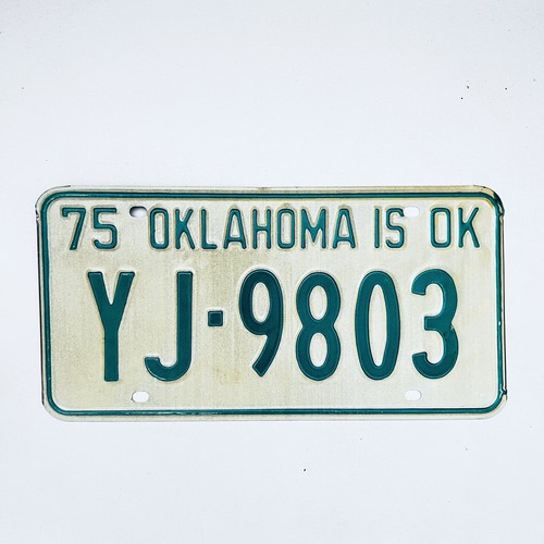 1975 United States Oklahoma Oklahoma County Passenger License Plate YJ ...