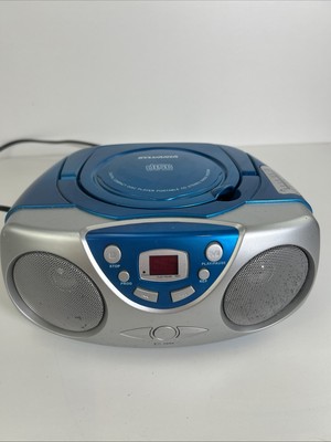 Sylvania SRCD243 Teal Mini Boombox CD Player - For PARTS Please Read | eBay