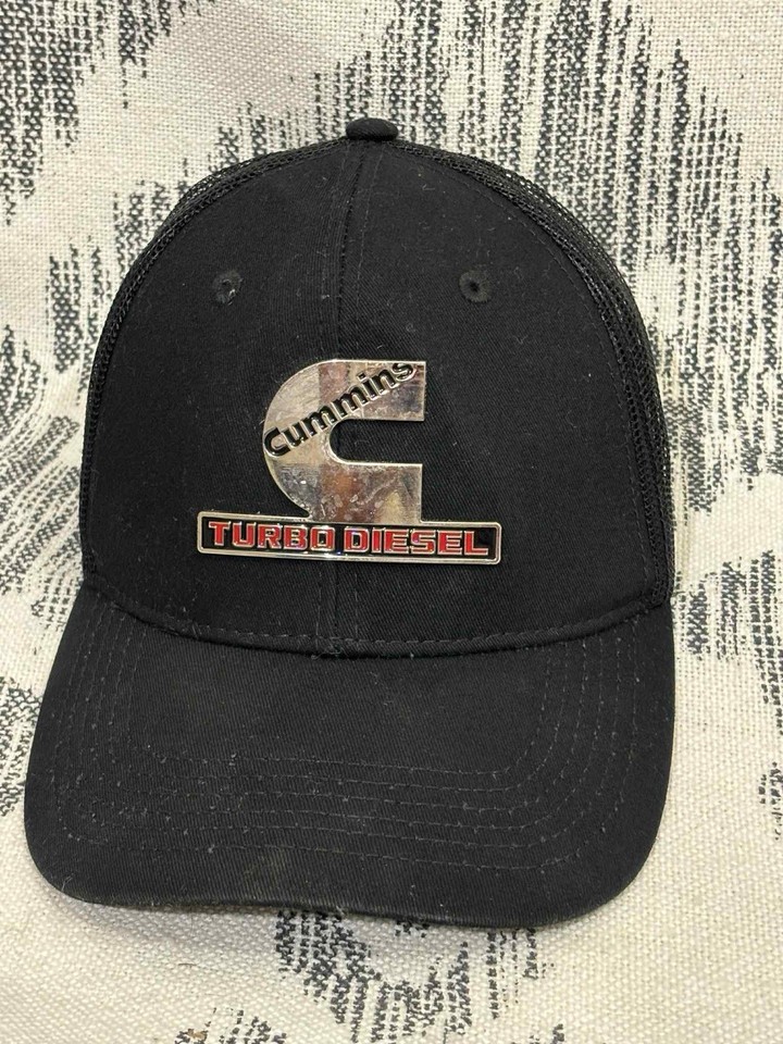 CUMMINS Turbo Diesel Snapback Hat Trucker Mesh Cap BLACK/CHROME Adult ...