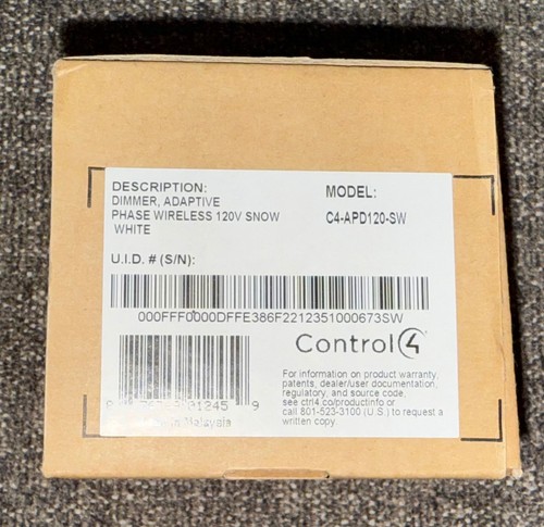 Control4 Wireless Adaptive Phase Dimmer Switch 120V White (C4-APD120-SW ...