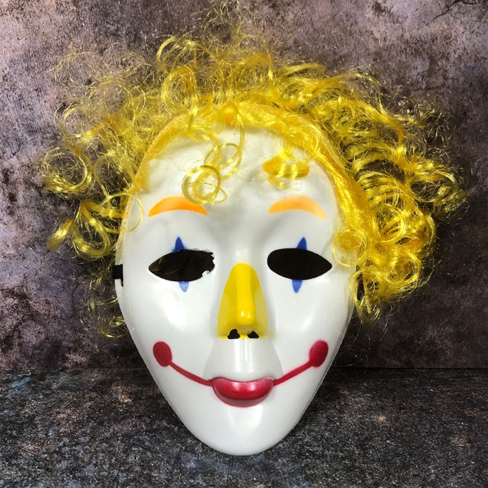 1pcs Clown Masks W/hair Wig Halloween Clown Creepy Cosplay Dress Up ...