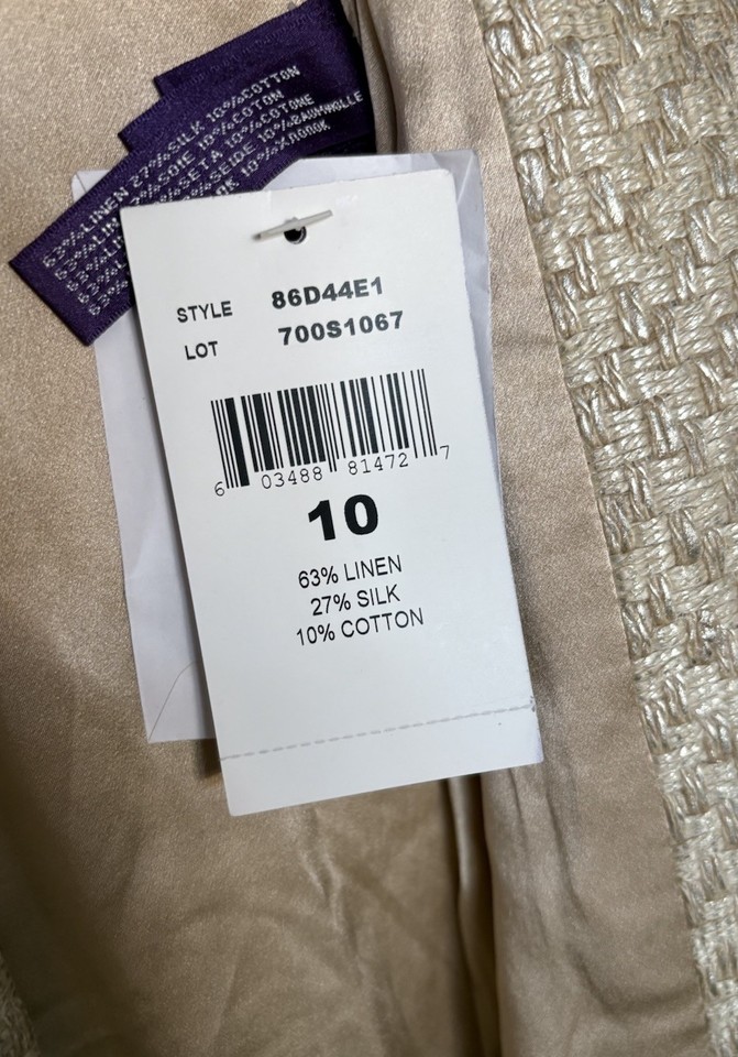 ralph lauren purple label gold Jacquard Coat Jacket Size USA 10 Uk 14 ...