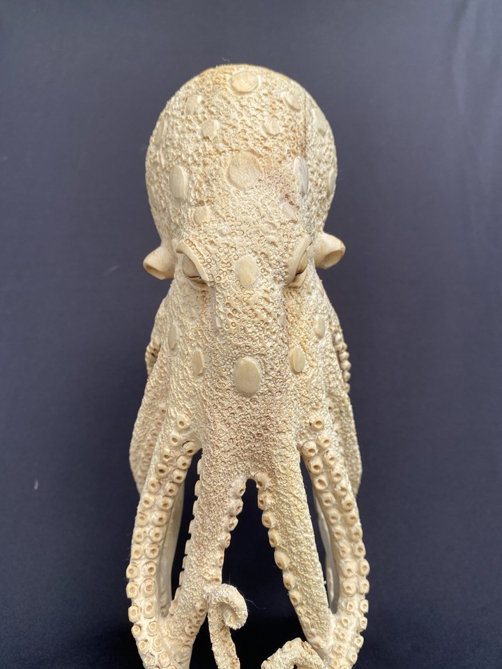 gorgeous standing Octopus Carved Wooden Statue Carving, Carved Octopus ...