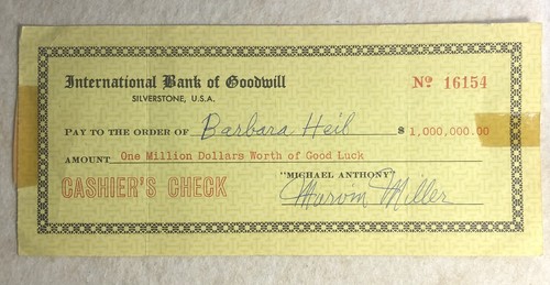 Vintage Marvin Miller "Michael Anthony" Signed Autographed Good Luck ...