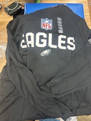 Reebok Philadelphia Eagles NFL T-Shirt Long Sleeve Black Size XXL ...
