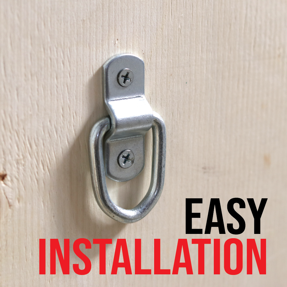 1/4" D Ring Steel Lashing Bolt On - Heavy Duty D-Ring - Boxer Tool | eBay