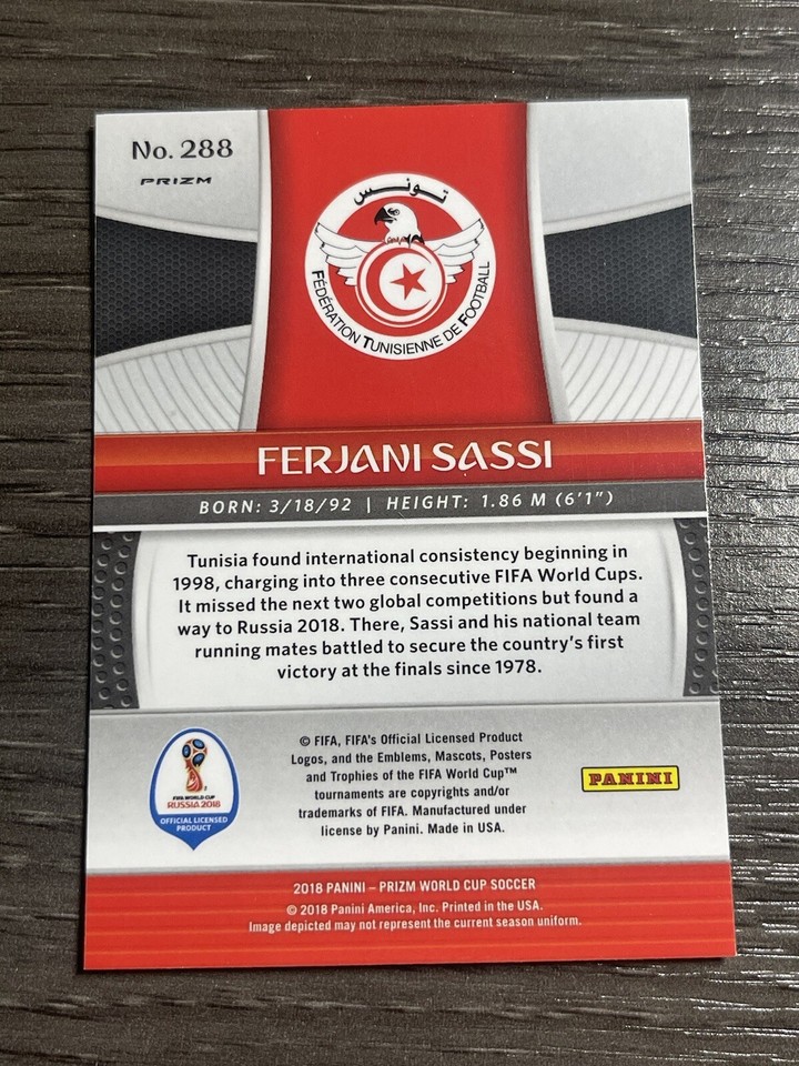 2018 Panini Prizm World Cup Soccer Red Blue Wave #288 Ferjani Sassi | eBay