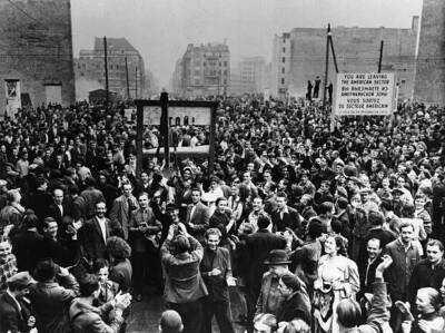 Berlin, June Uprising Demonstrating Masses at Soviet US Sector- 1953 ...
