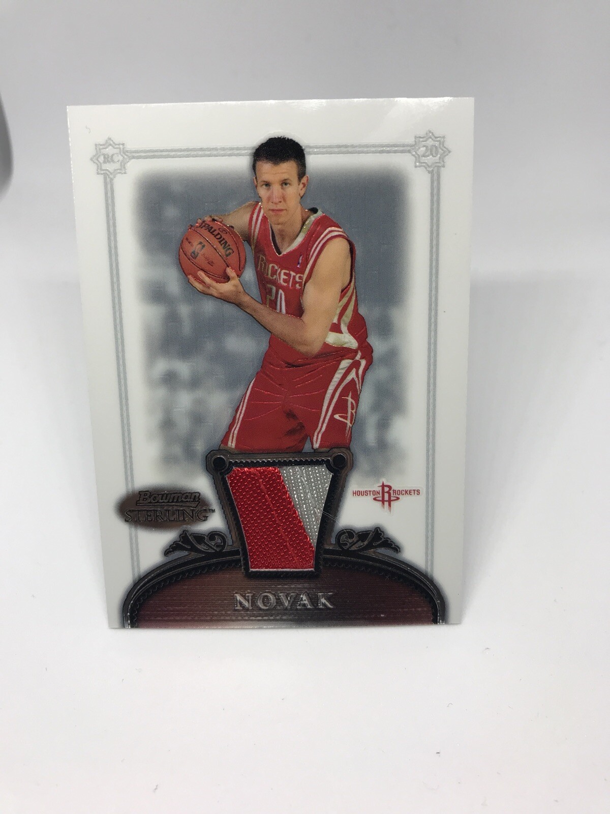2007-08 Bowman Sterling Steve Novak Jersey 2 Color Houston Rockets #52 ...