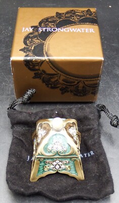 Jay Strongwater Green / Bronze Persia Merlin trinket box NEW! | eBay