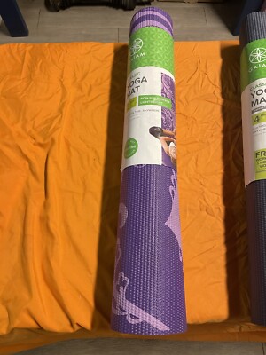 Gaiam Premium Reversible Yoga Mat Pink Purple 3mm Fitness Mat 68x24 New ...