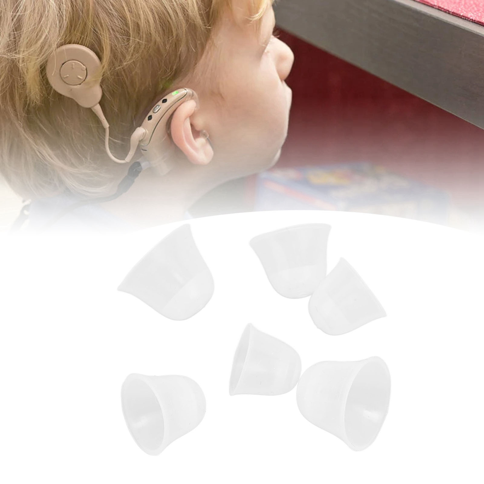 6pcs Hearing Aid Ear Tips Soft Comfortable Silicone Hearing Aid Earbud ...