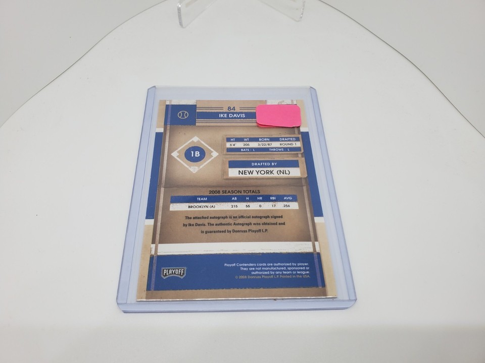 2008 Playoff Contenders Ike Davis Autograph Rookie RC Mets | eBay