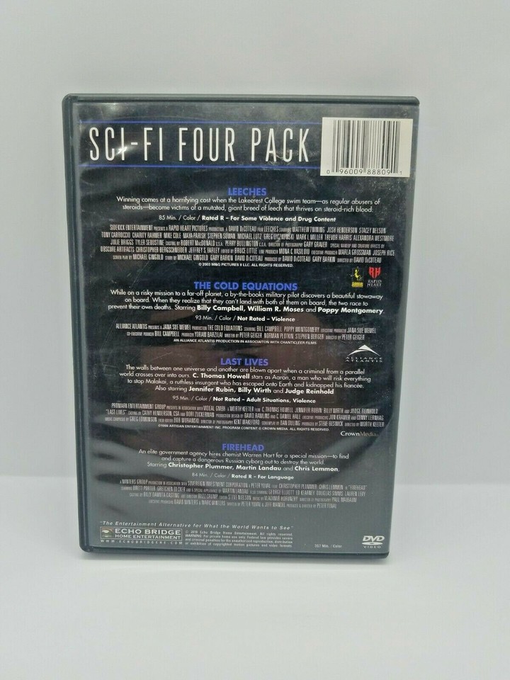 Sci-Fi Collector's Set double sided dvd 4 movies leeches last lives ...