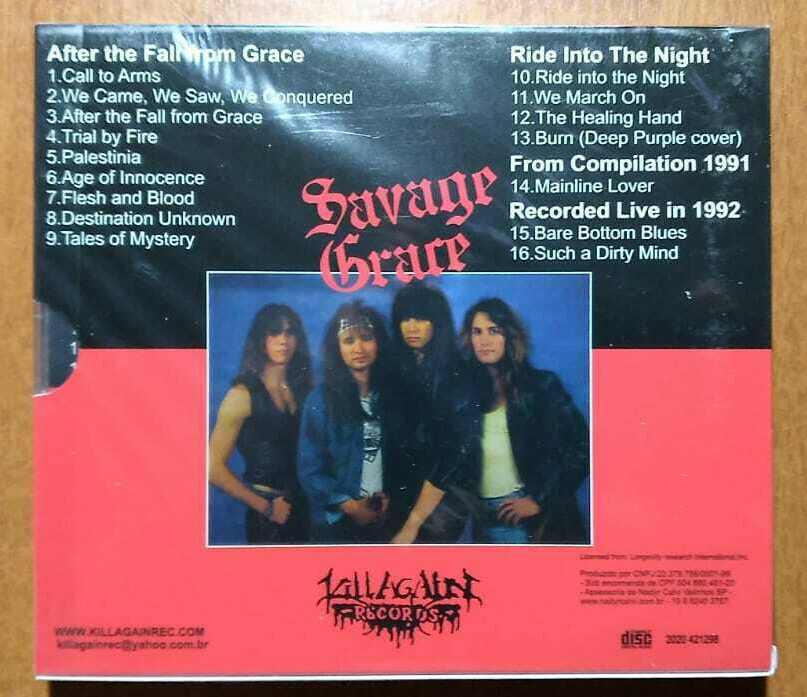 Savage Grace - After the Fall from Grace 2 cd BR Edition w/ Slipcase ...