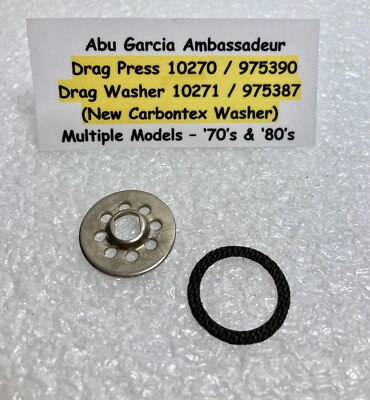 Abu Garcia Drag Press Plate 10270 & Drag Washer 10271 / New P/N 975053 ...