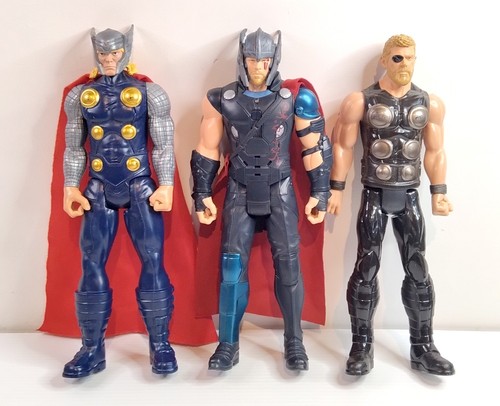 3 x 12" Hasbro Marvel Thor Large Titan Hero Action Figure Toys inc Thor ...