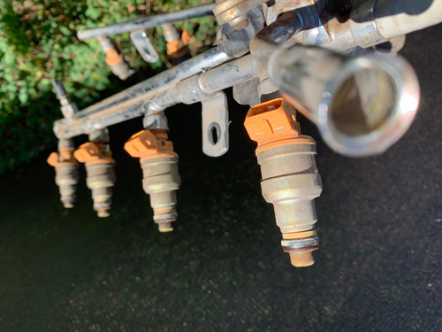 94-97 Ford 351w Windsor Factory Fuel Rails + 19LBS Injectors F-250 F ...