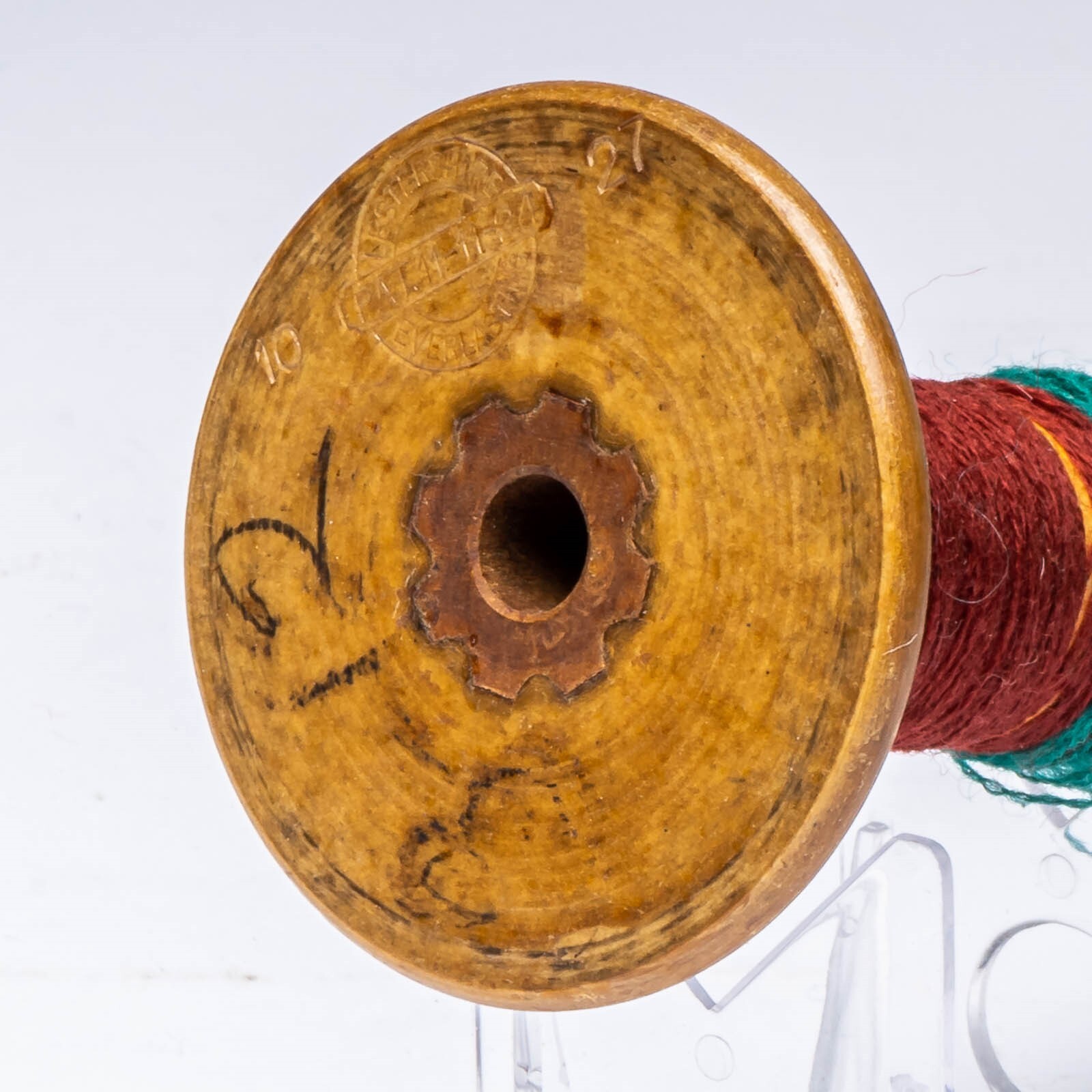 Lot of 6 Large Industrial Wooden Textile Spools Bobbins Akron ...