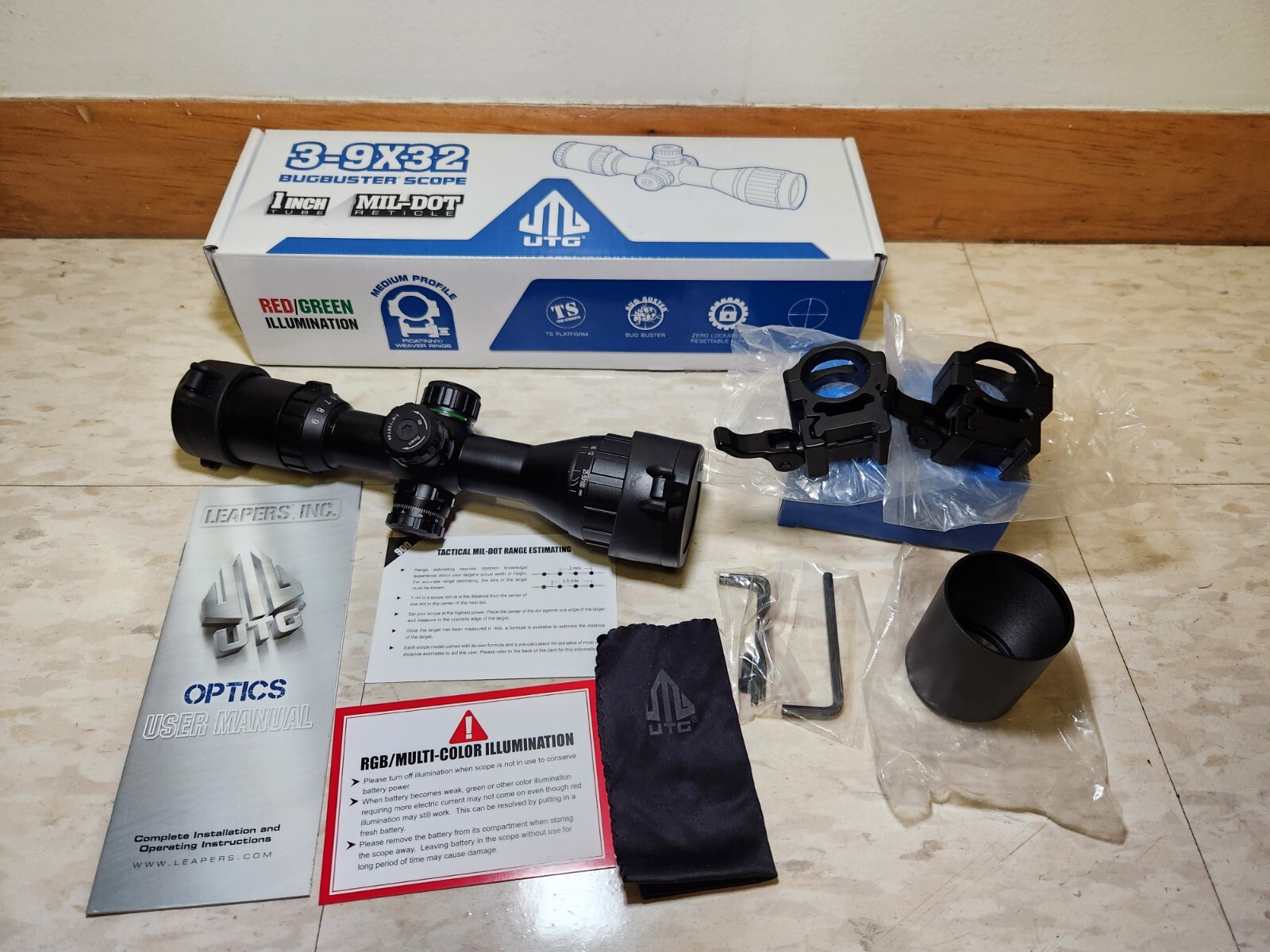 UTG 3-9X32mm 1 in BugBuster Rifle Scope for sale online | eBay
