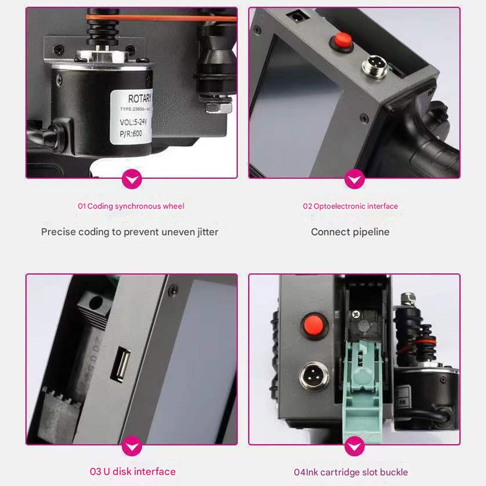 Handheld Inkjet Printer Touch Screen Date Barcodes Coding Machine /Ink ...