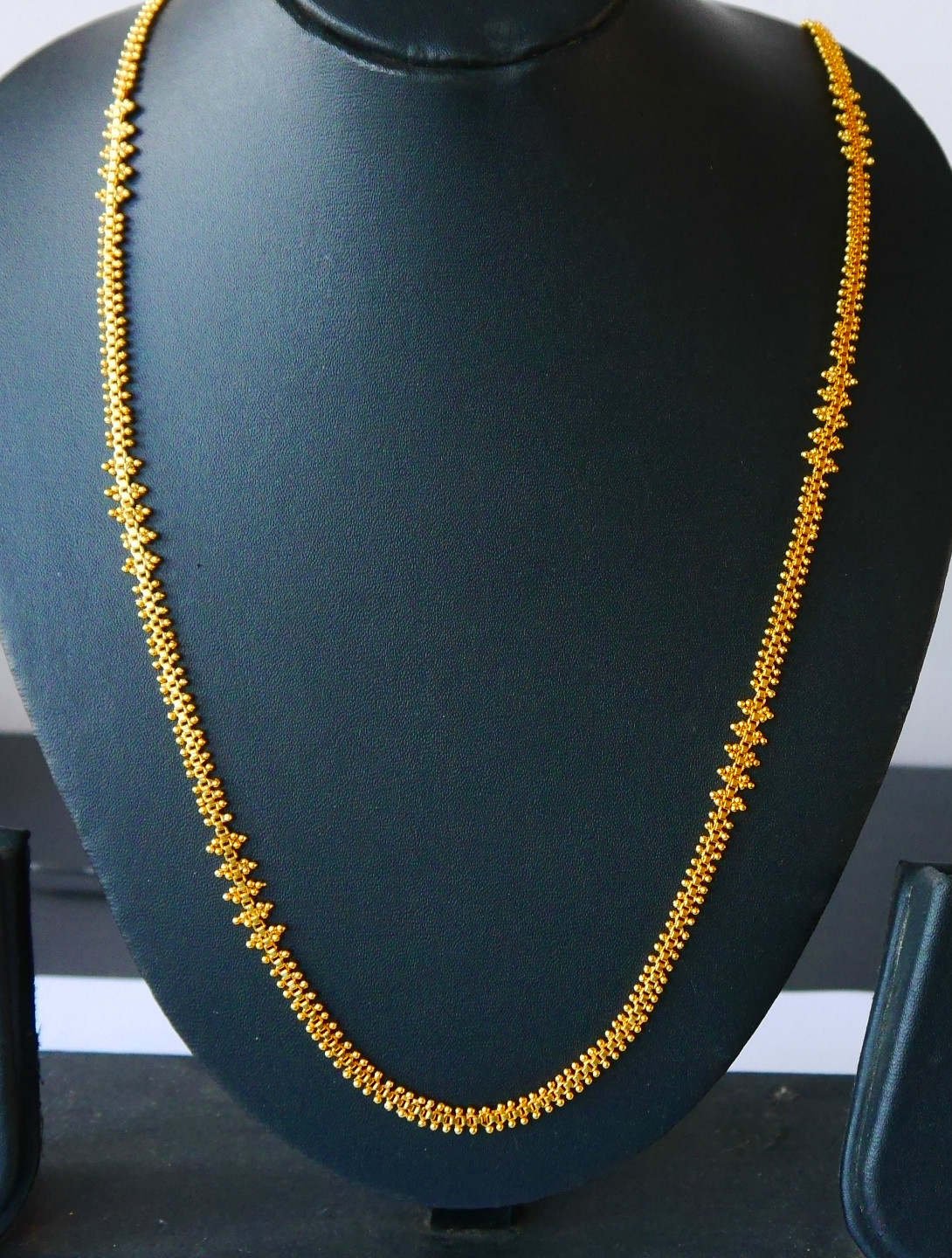 Real looking 22 ct gold plated NECKLACE LONG - Indian Chain 28 inches ...