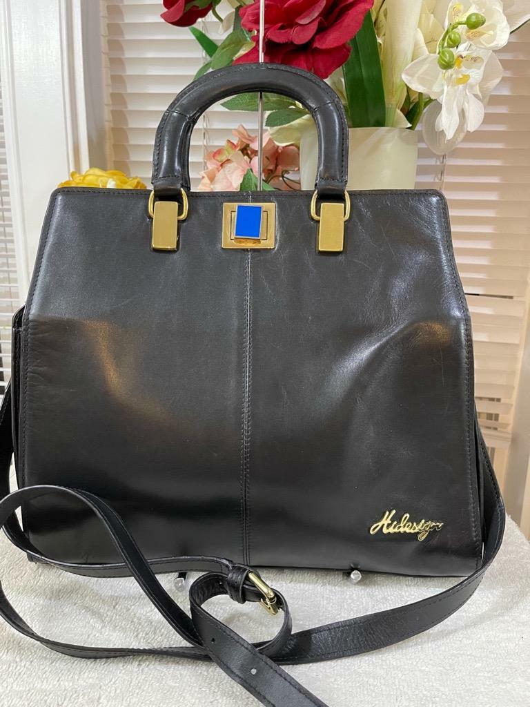 Hidesign Earley 03 Black Leather Satchel Handbag Bag … - Gem