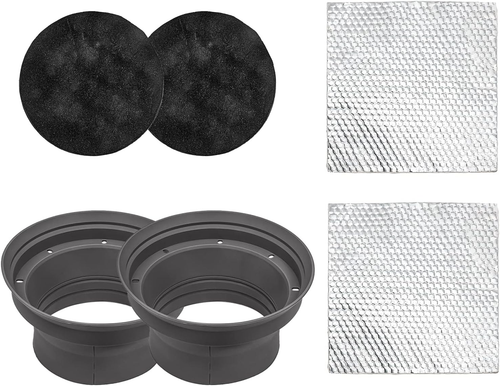 RECOIL Foldable Silicone 6.5” Car Speaker Baffle Kits with Egg Crate ...