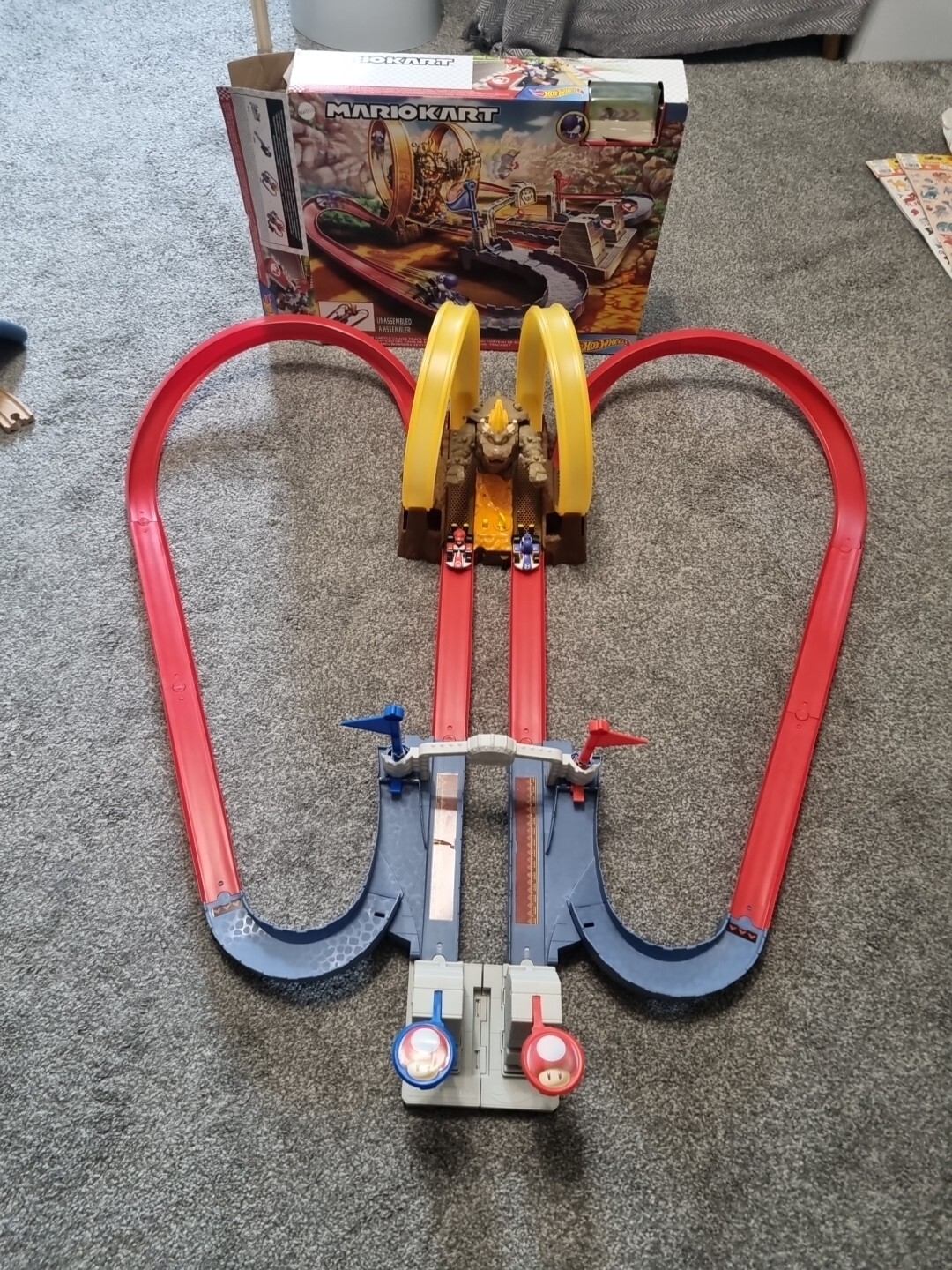 Hot Wheels Mario Kart Bowser’s Castle Chaos Track Set | Compare