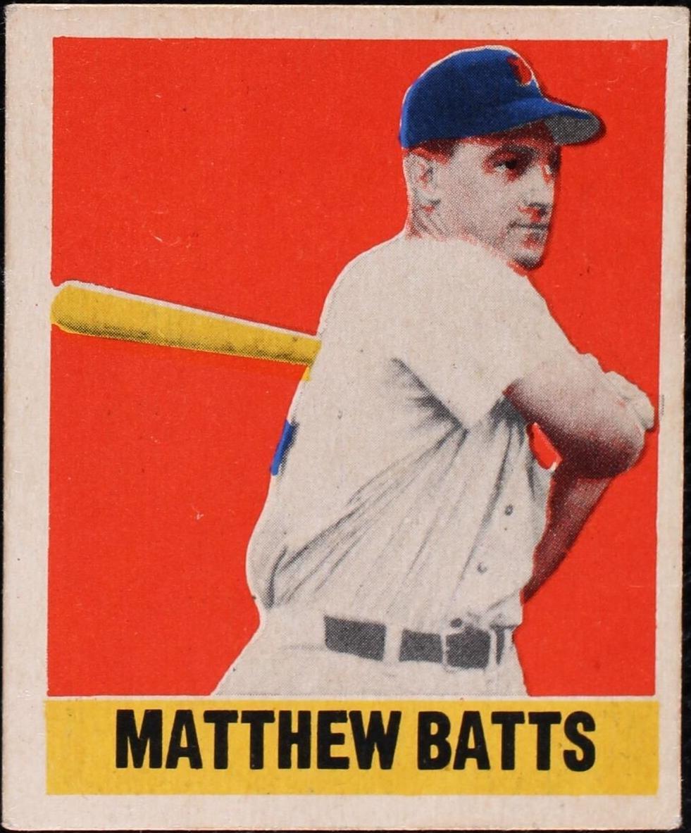 1948-49 Leaf - Matt Batts #108 (RC) for sale online | eBay