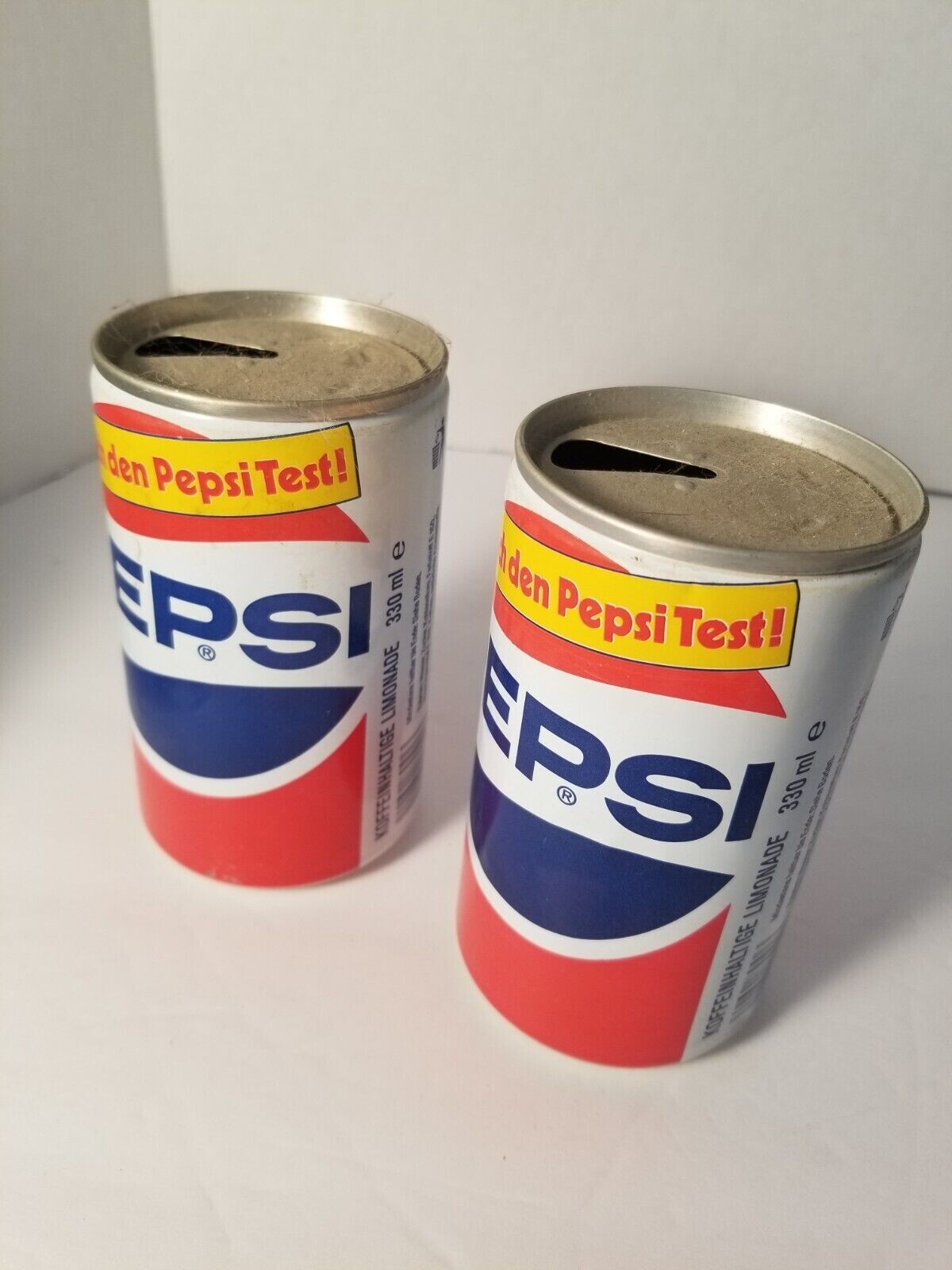 Lot of 2 Vintage Pepsi-Cola German 330ml PEPSI CHALLENGE! Empty Cans ...