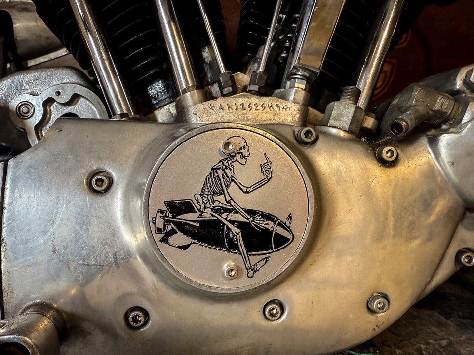 F-bomb Ironhead Sportster Bomber 2 Hole Vertical Timing Cover Harley ...