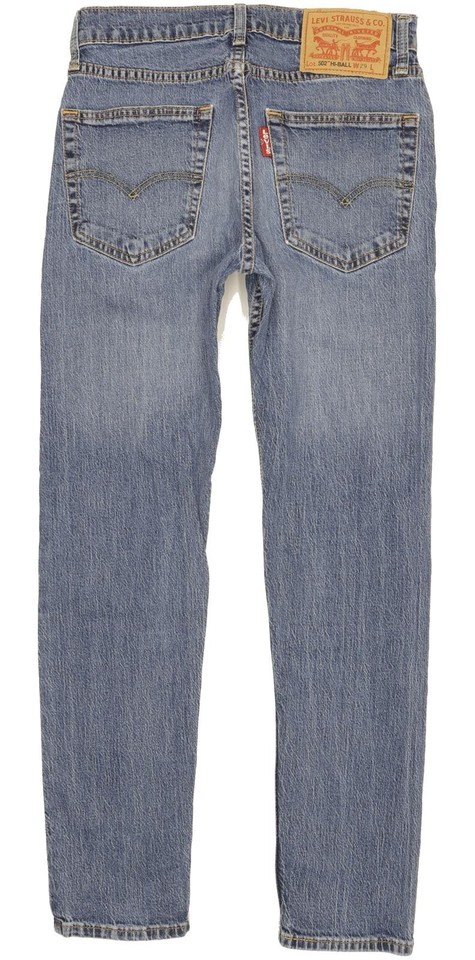 Levi's 502 Hi-Ball Men Blue Tapered Slim Stretch Jeans W29 L29 (104002 ...